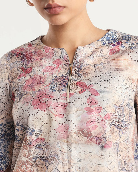 Buy Ciko - Light Multi Abstract Print Regular Fit Top| Rareism