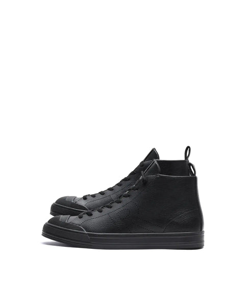 Rare Rabbit Men's Sauron Hi 25 Black Micro Leather Sneaker