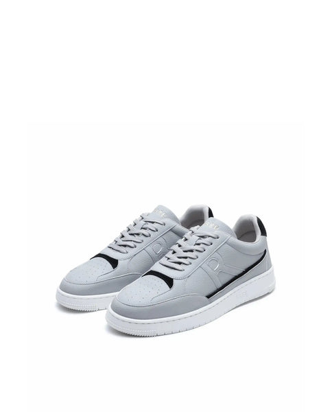 Rare Rabbit Men's Volgo Grey Micro Leather Sneaker