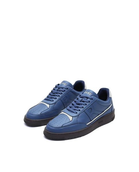 Buy Volgo - Navy Micro Leather Lace-Up Sneaker| Rare'Z