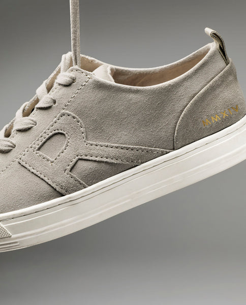 Rare Rabbit Mens Sauron Beige Round Toe Premium Suede Lace Up Low Top