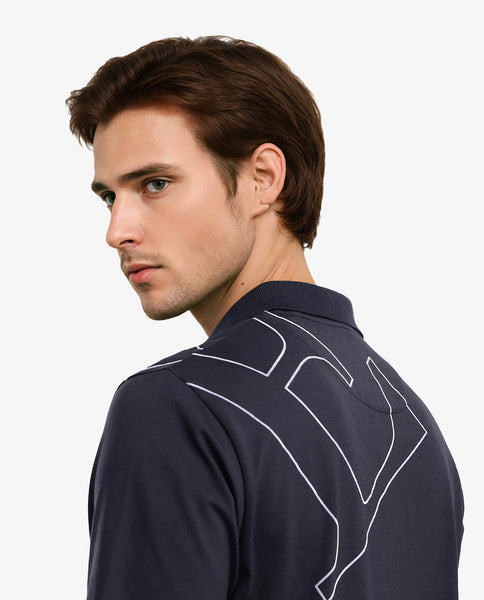 Rare Rabbit Men Zapos Navy Short Sleeve Regular Collar Flock Print But