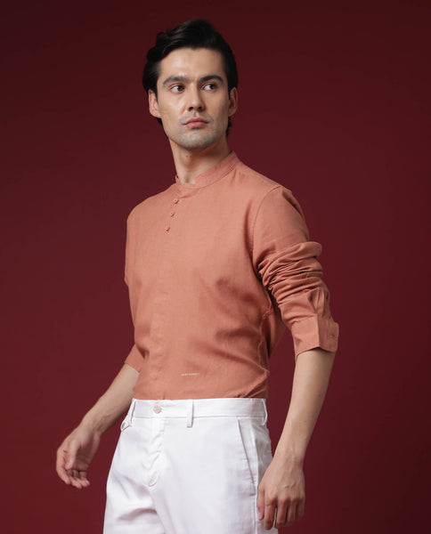 Buy Exclusive peach color shirt for Men Online | Rare Rabbit